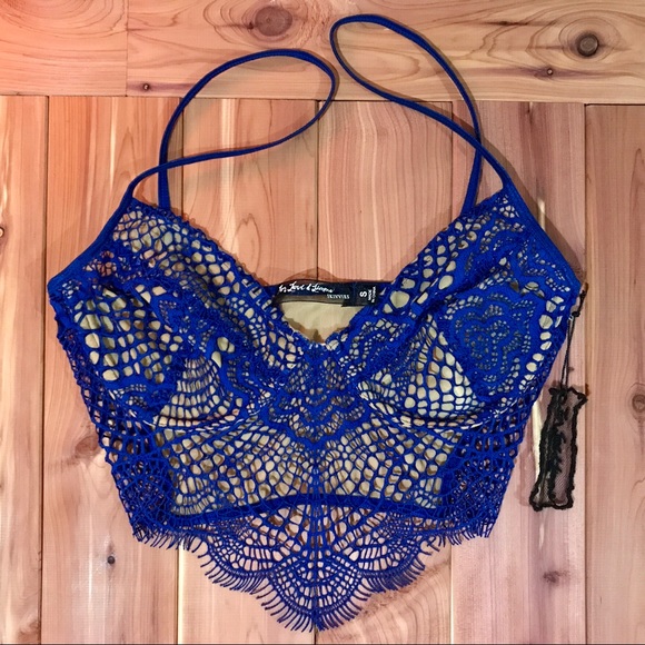For Love And Lemons | Tops | Fll Bat Your Lashes Underwire Bra Royal ...